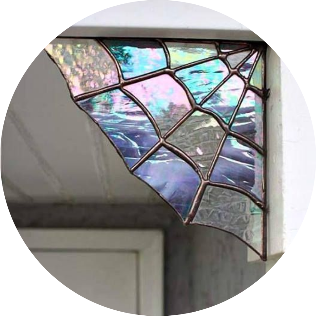 Stained Glass Spiderweb #4 - Anderson Museum of Art